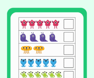 Math Worksheets for Kids – Numbers & Counting Practice