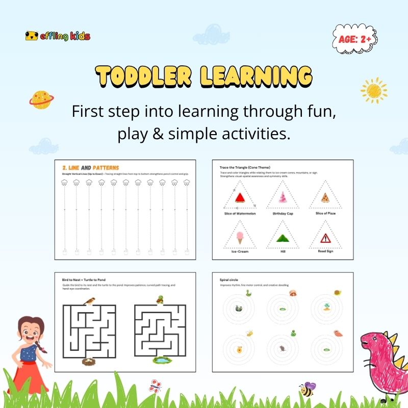All-in-One Pre-Nursery to UKG 500+ Worksheets Bundle