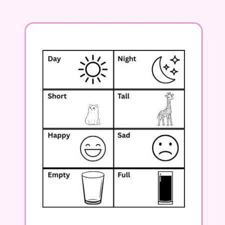 Opposites Worksheets for Kids | Fun Learning Activities